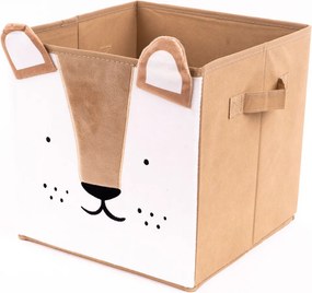 Textilní kontejner ANIMAL, dětský motiv, 29x29x29 cm, lev