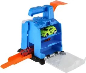 TEDDIES Garáž s vystřelovacím mechanismem / 2 autíčka v balení / 16x19