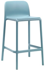 OnaDnes -20% Nardi Světle modrá plastová barová židle Faro Mini 65 cm