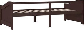 3místná válenda tmavě hnědá masivní borovice 90 x 200 cm 322167
