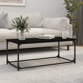vidaXL Konferenční stolek černý 102x50x40 cm kompozitní dřevo a železo
