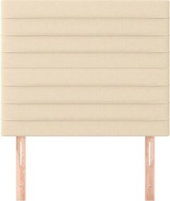 Čelo postele krémové 90x5x118/128 cm látkové 3116459