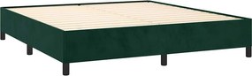 Box spring postel s matrací tmavě zelená 180x200 cm samet 3132756