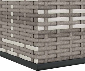 Zahradní úložný box PE ratan 100 x 97,5 x 104 cm šedý 317228