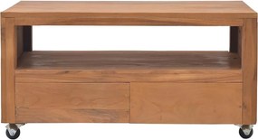 TV skříňka s kolečky 80 × 50 × 42 cm masivní teakové dřevo 326130