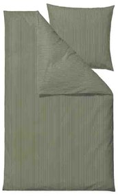 Södahl Povlečení z organické bavlny 135x200 Classic stripe Olive DE