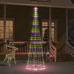 vidaXL Vánoční stromek na stožár 310 barevných LED diod 300 cm