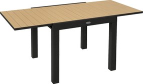 Zahradní stůl Outsunny pro 6 osob – Rozkládací stůl na balkon s kapacitou zatížení až 70 kg – Hliník, žlutý, 81/162 x 80 x 75 cm | Aosom