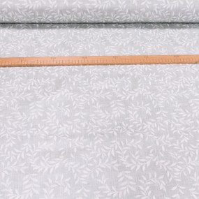 Bonita Ubrus PVC s textilním podkladem 13U/11, smetanové lístky na zeleném žíhání, š.140cm (metráž)
