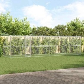 Psí kennel 4 ks Stříbrná 8 x 2 x 2 m Pozinkovaná ocel 3368340