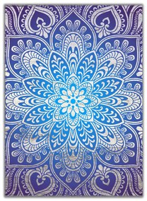 Malvis ® Obraz mandala na dřevě V Velikost (šířka x výška): pětidílný obdélník - 150x70 cm