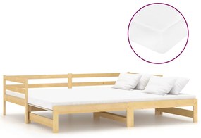 vidaXL Marketos Výsuvná válenda 2× (90 x 200 cm) masivní borové dřevo