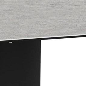 Jídelní stůl Marbella 200 cm šedý mramor/černý