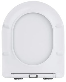 Gamma Magro, toaletní WC sedátko 438x361mm z duroplastu s pomalým zavíráním, bílá, GMA-MAGRO
