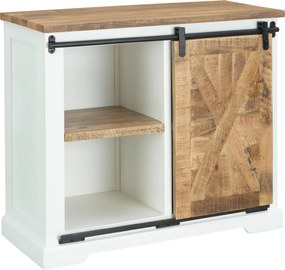 XXXLutz ŠIROKÁ KOMODA, mangové dřevo, přírodní barvy, černá, bílá, 100/85/45 cm MID.YOU - Online Only komody - 001395001105
