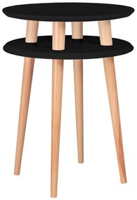 OnaDnes -20% Černý lakovaný odkládací stolek RAGABA UFO 45 cm