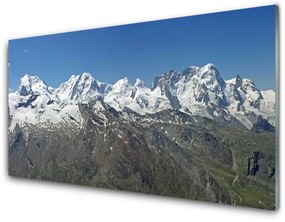 Plexisklo-obraz Hory Sníh Krajina 100x50 cm