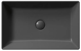 GSI KUBE X keramické umyvadlo na desku, 60x37cm, černá mat 945326
