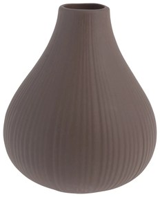 Storefactory Keramická váza Ekenäs Brown Large, hnědá barva, keramika