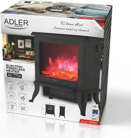 Adler AD 7754 / Elektrický krb / 2 topné stupně / 3D plamenový efekt
