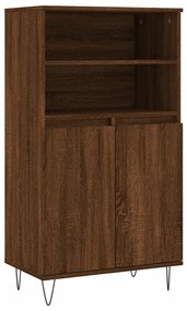 Skříň highboard hnědý dub 60 x 36 x 110 cm kompozitní dřevo - Default Title