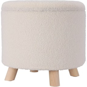 Taburet Teddy, bílá