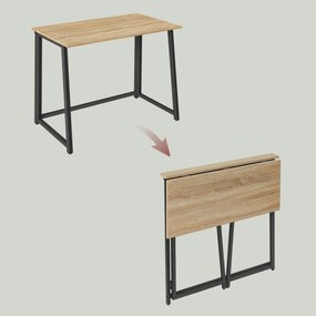 Set do pracovny ZARIMO stůl 80x40 cm dub sonoma + křeslo AVOLA VELVET světle hnědé