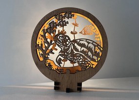 Li-Go "Želva" lampa 20x22 cm provedení povrchu: ořech
