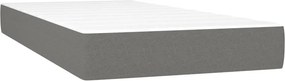 Box spring postel s matrací tmavě šedá 90x200 cm textil 3142226