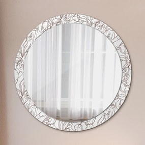 Kulaté dekorativní zrcadlo na zeď Umělecké linie fi 90 cm