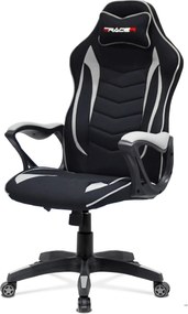 Herní křeslo E-racer NODE - stříbrná látka