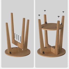 Konferenční stolek NORDIC, 40×50cm, hnědá Vasagle