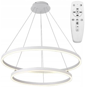 Toolight - LED závěsné svítidlo Vegas 40+60cm + dálkové ovládání, bílá, OSW-07858