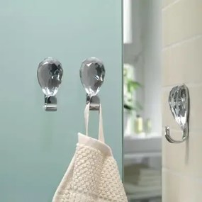 Spirella JEWEL samolepící háček čirý diamant / plast / 30 x 65 mm