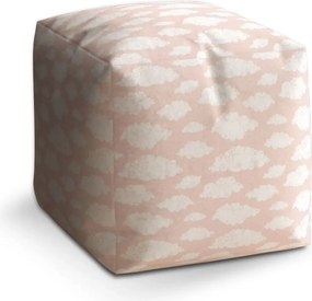 Sablio Taburet Cube Oblaky - 60x60x60 cm