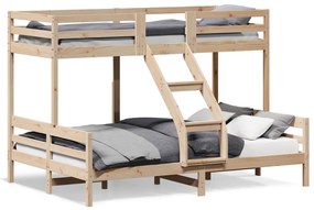 Patrová postel 90 x 200/140 x 200 cm masivní borové dřevo