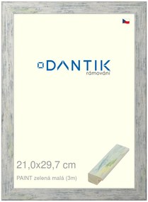 DANTIK rámeček 21x29,7 | PAINT zelená malá (Sklo Čiré)