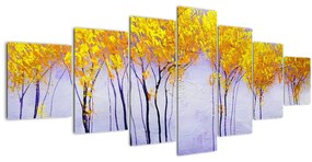 Obraz žlutých stromů (210x100 cm)