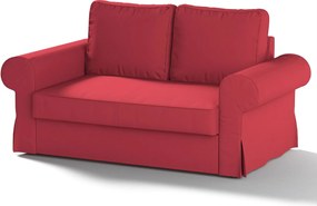Potah na pohovku IKEA Backabro 2-místná, rozkládací barva červená látka pletený vzor