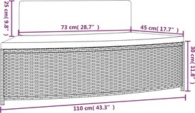 vidaXL Lavice k vířivce s poduškami 2 ks polyratan [362262] Barva: Černá