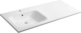Sapho - Umyvadlo, 121x52cm, s přepadem, otvor pro baterii, bílá AC121L
