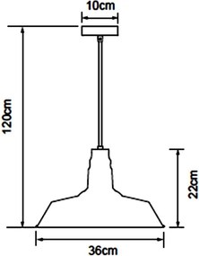 Aigostar - LED Lustr na lanku 1xE27/60W/230V pr. 36 cm černá