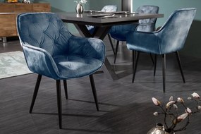 Designová židle  Garold petrolejový samet