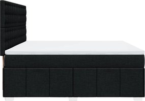 Box spring postel s matrací černá 180x200 cm textil 3291763