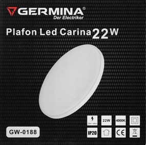 Germina LED přisazené stropní svítidlo 22W kulaté - neutrální bílá