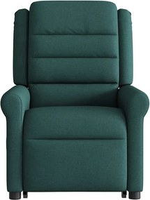 Zvedací polohovací křeslo tmavě zelené textil 3303320