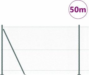 Hexagonální plot s betonovým základem 50 x 1,4 m Zelená 3353560
