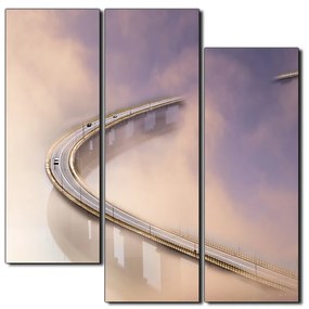 Obraz na plátně - Most v mlze - čtverec 3275D (75x75 cm)