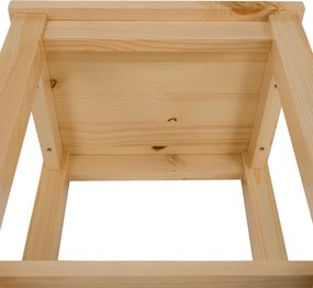 Noční stolek, masív/přírodní, FOSIL