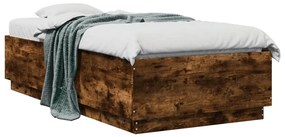 Rám postele kouřový dub 75 x 190 cm kompozitní dřevo